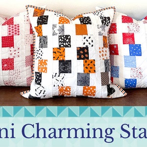 Mini Charming Stacks Quilt Pattern Mini Charm Pack Pattern PDF Instant Download Quick Quilt ...