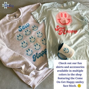 Smiley Face Quilt Pattern: Retro Fat Quarter Design (PDF Pattern) - Etsy