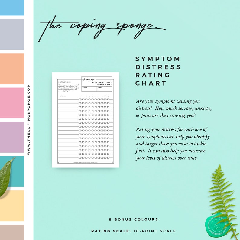 Educational Use - Symptom Distress Rating Chart - Etsy