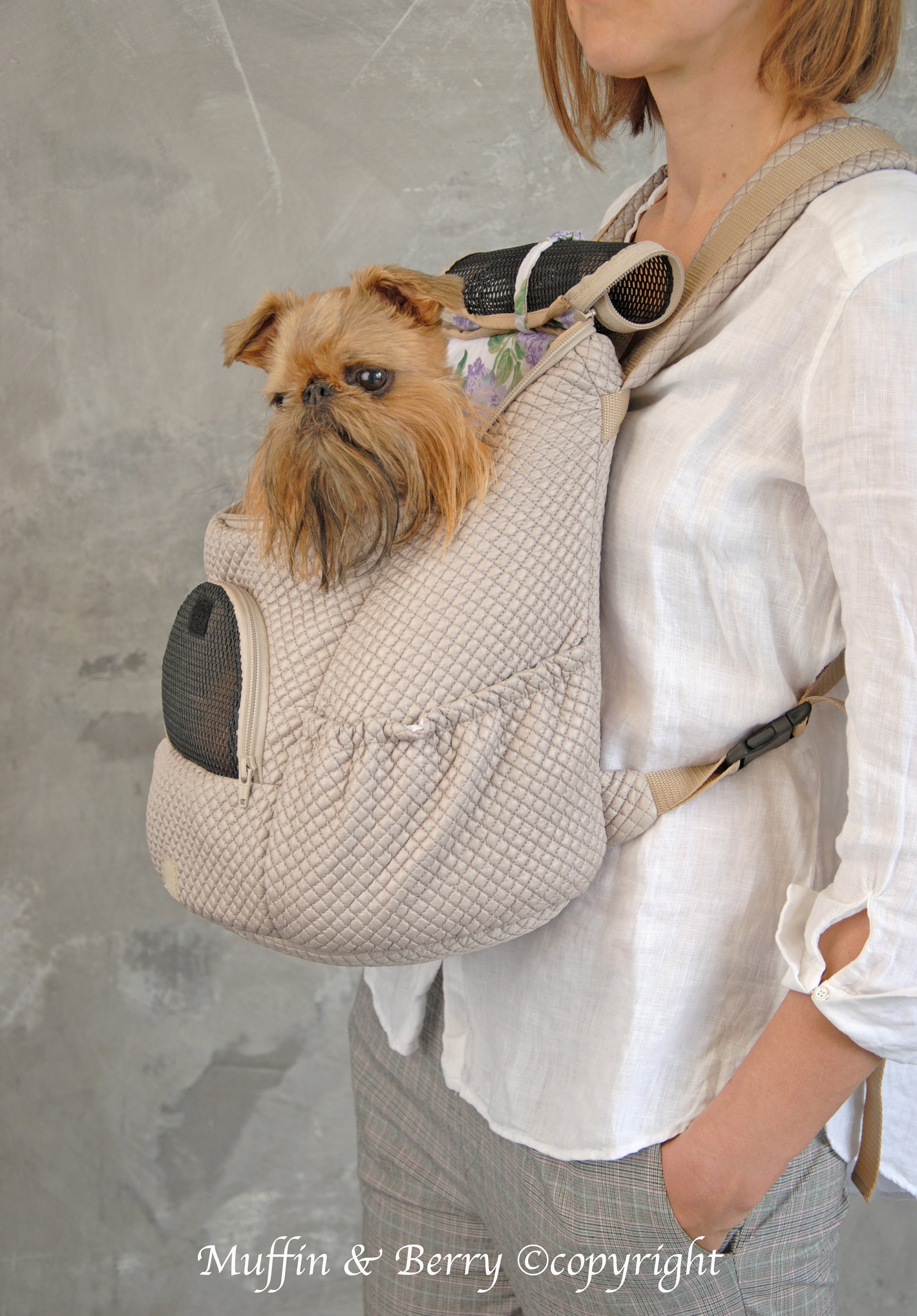 JASMINE Front & Back Side Dog Backpack - Etsy