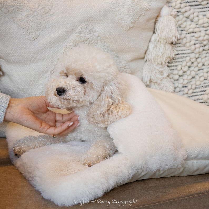 Luxury Faux-fur Snuggle Sack for Dogs ASPEN - Etsy