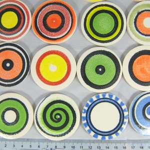 2.8''- 5 Pieces Hand Glazed Lollipop Ceramic Multicolored Mosaic Tile ...