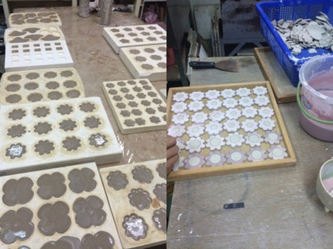 2.8'' 5 Pieces Hand Glazed Lollipop Ceramic Multicolored Mosaic Tile ...