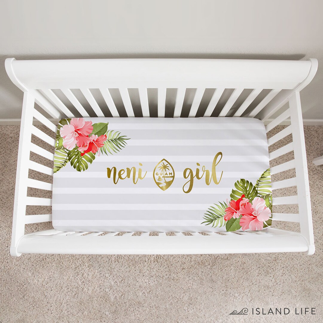 Neni Girl Hibiscus Guam Baby Crib Sheet - Etsy