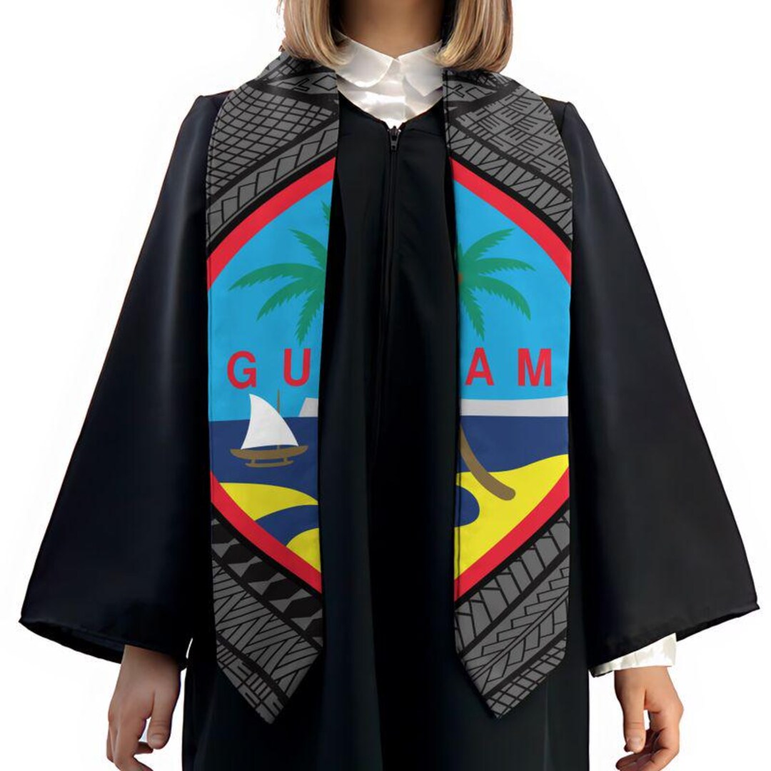 Guahan Tribal Black Guam Graduation Stole - Etsy