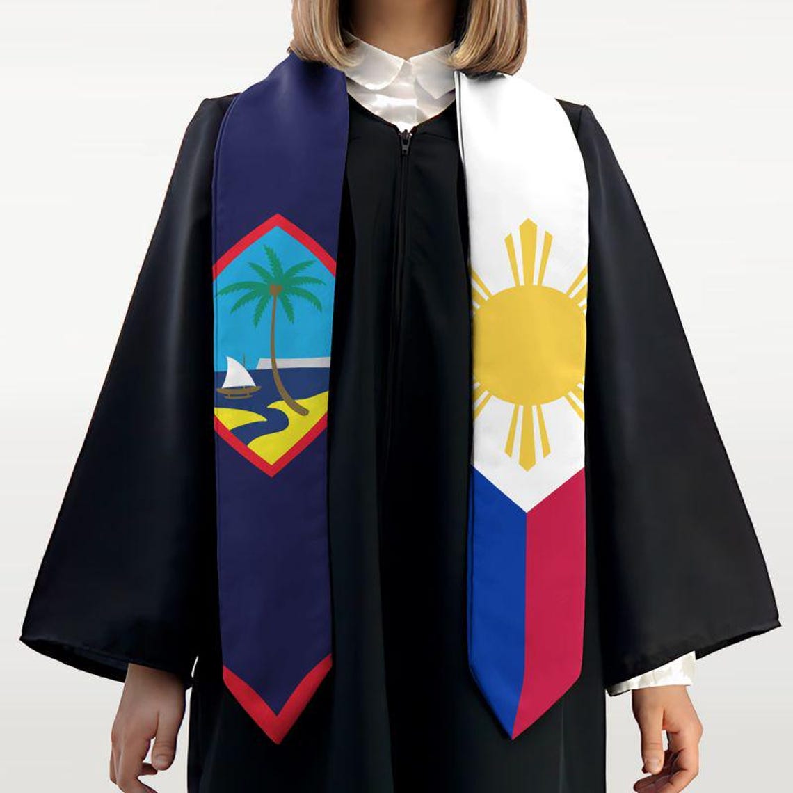 Guam Philippines Graduation Stole Sash - Etsy