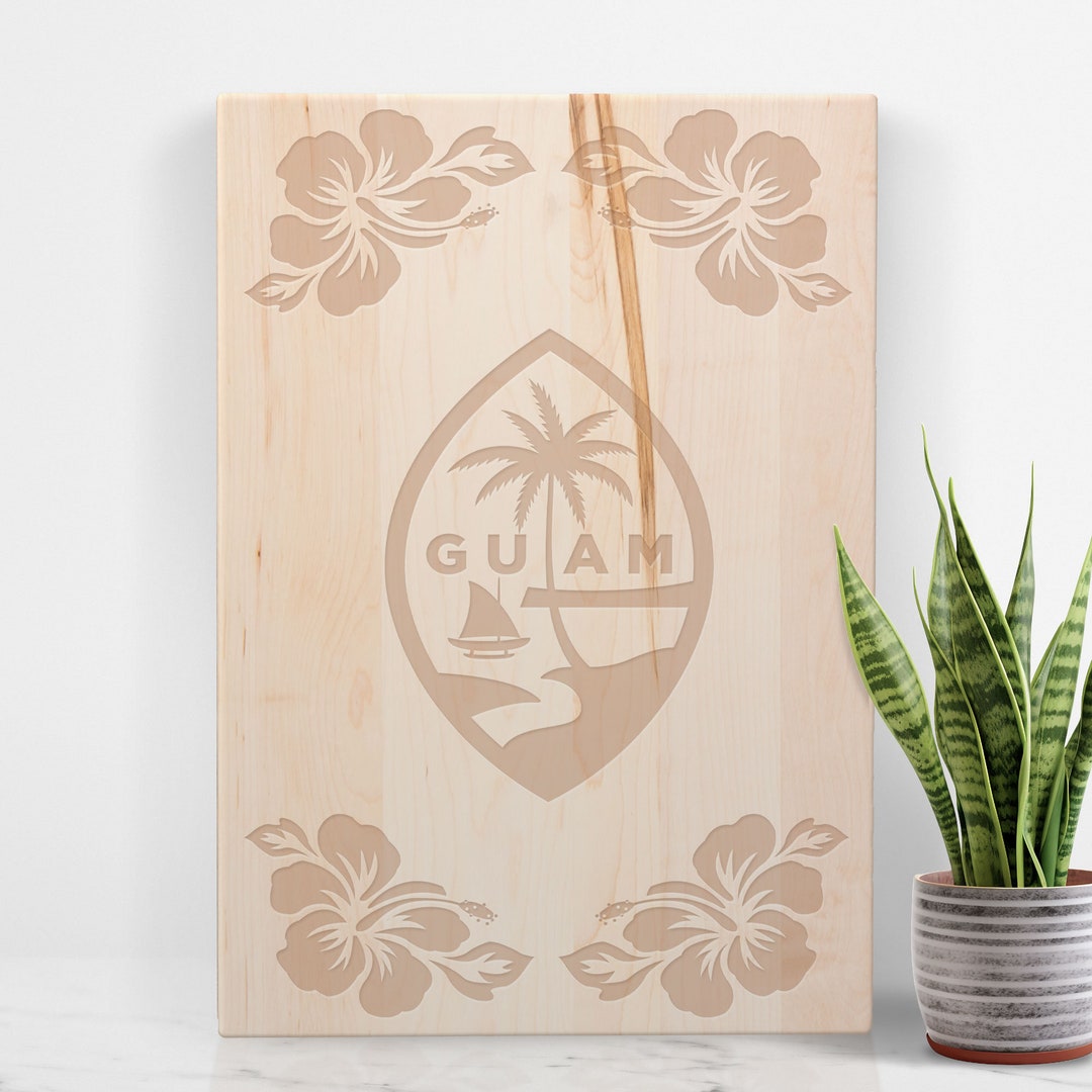 Guam Seal Hibiscus Traditional Wood XL Cutting Board - Etsy