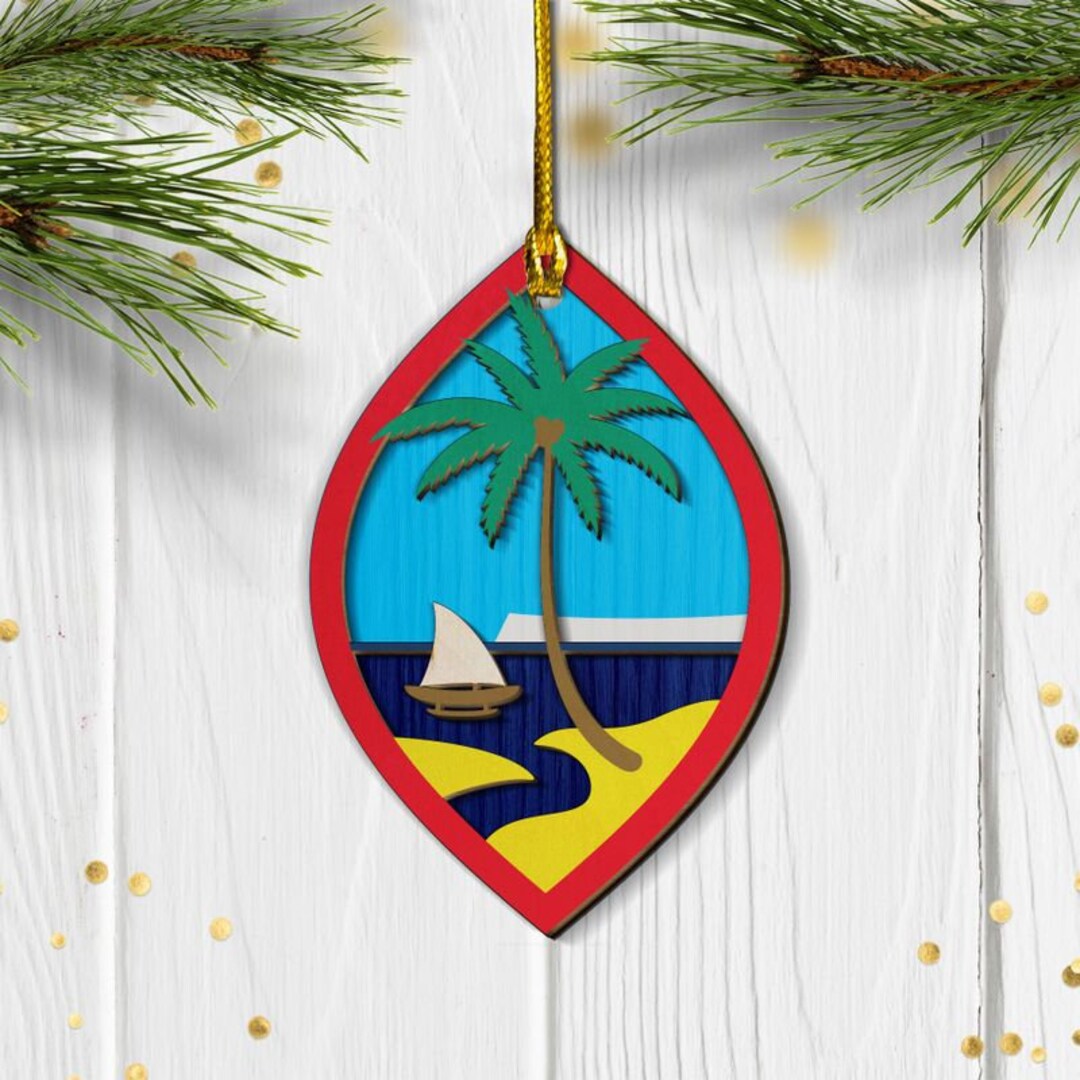 Guam Seal Layered Wood Ornament - Etsy