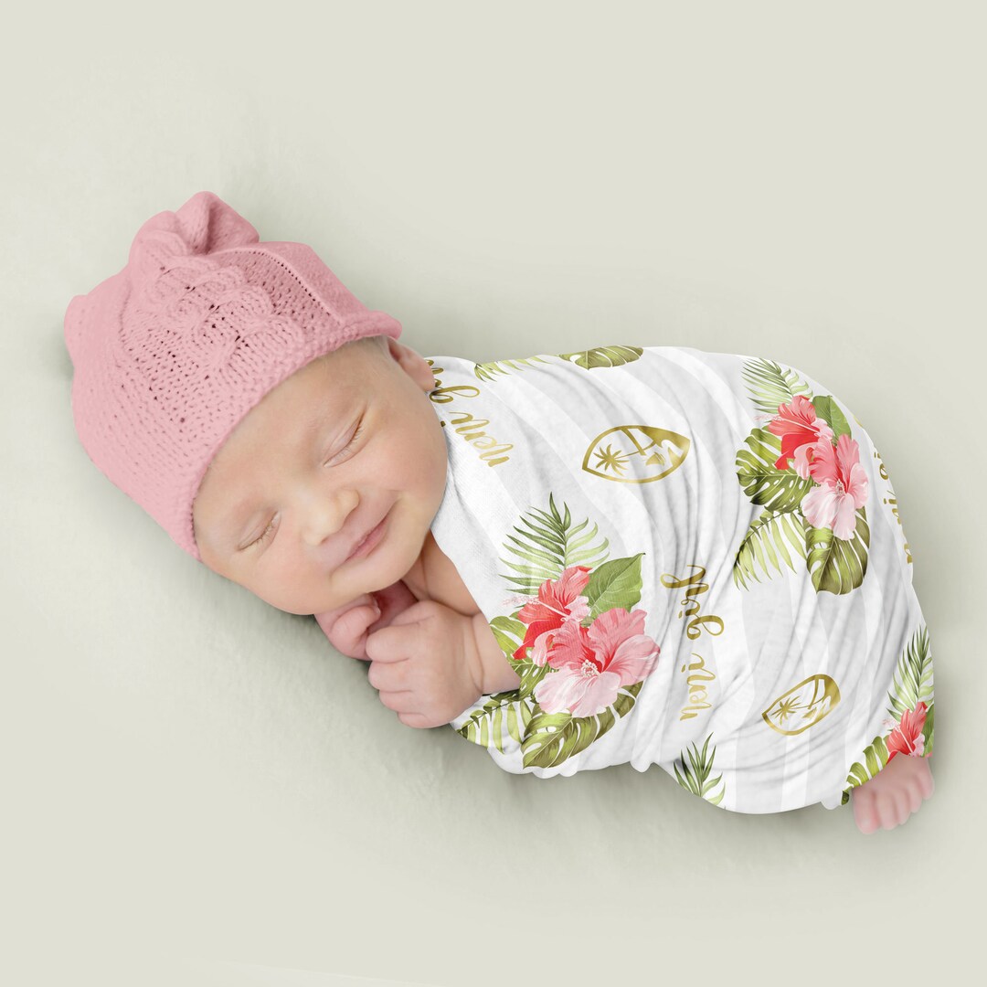 Guam Seal Neni Girl Hibiscus Baby Swaddle Blanket - Etsy