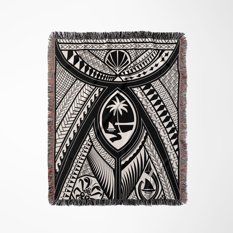 Guahan Modern Tribal Guam Island Woven Blanket - Etsy