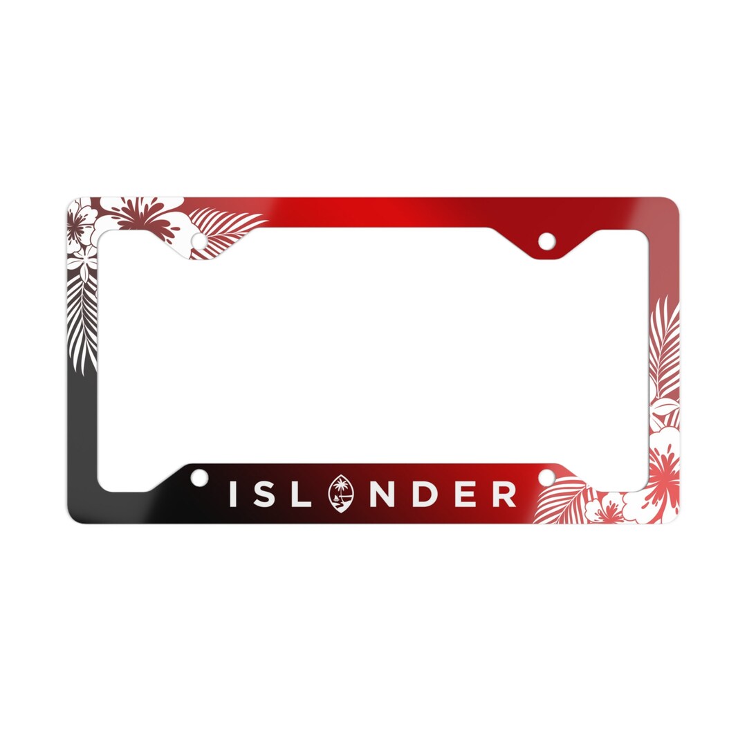Islander Guam Tropical Hibiscus Red Metal License Plate Frame - Etsy