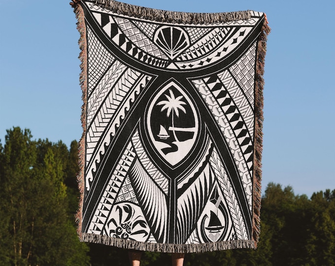Guahan Modern Tribal Guam Island Woven Blanket - Etsy