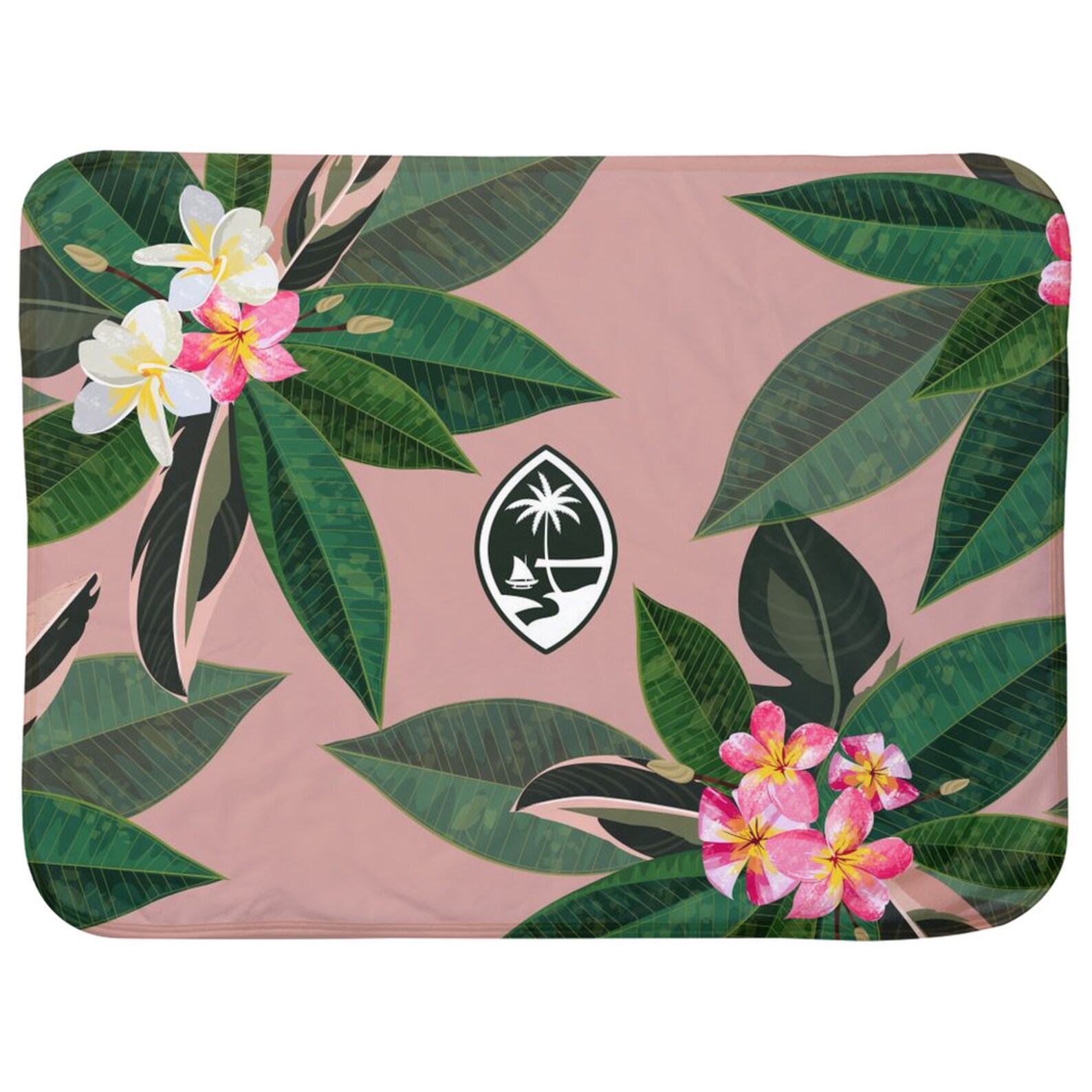 Guam Pink Plumeria Sherpa Baby Blanket - Etsy
