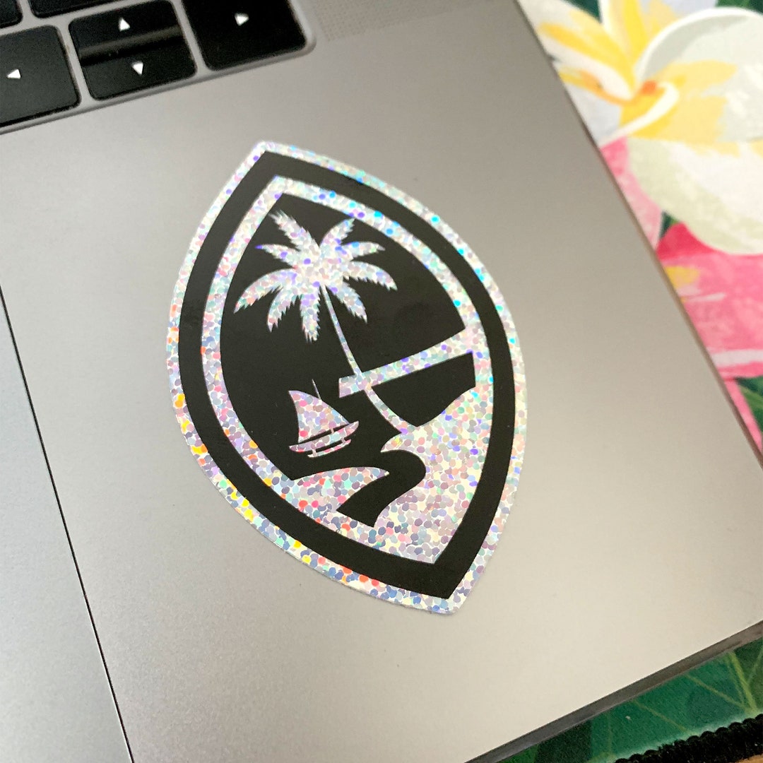 Guam Seal Sparkle Glitter Sticker Decal - Etsy