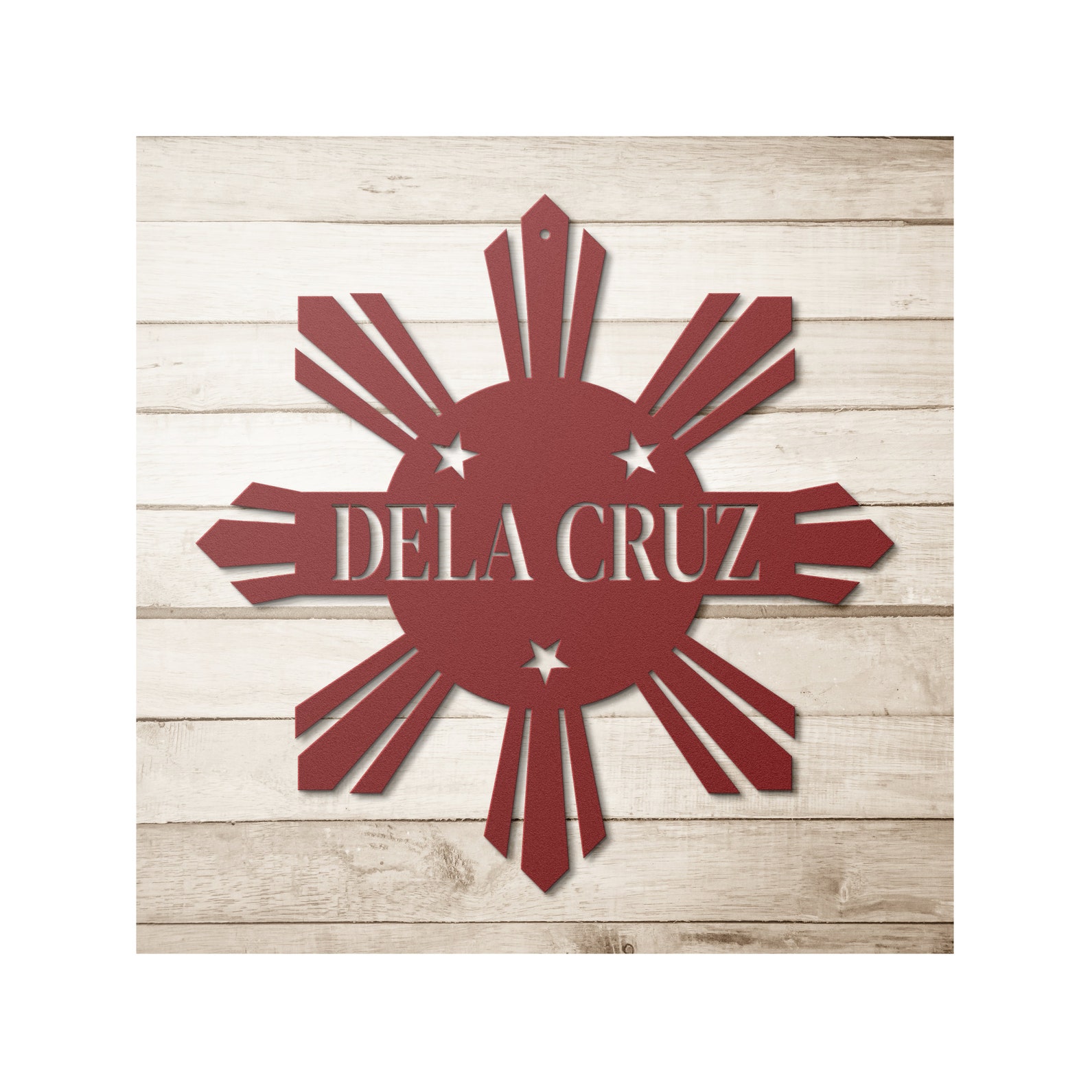 Personalized Philippines Filipino Metal Wall Decor Sign - Etsy