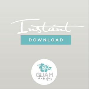 CUSTOM Guam Village Blue Art, Personalized Village Guam Island Modern ...