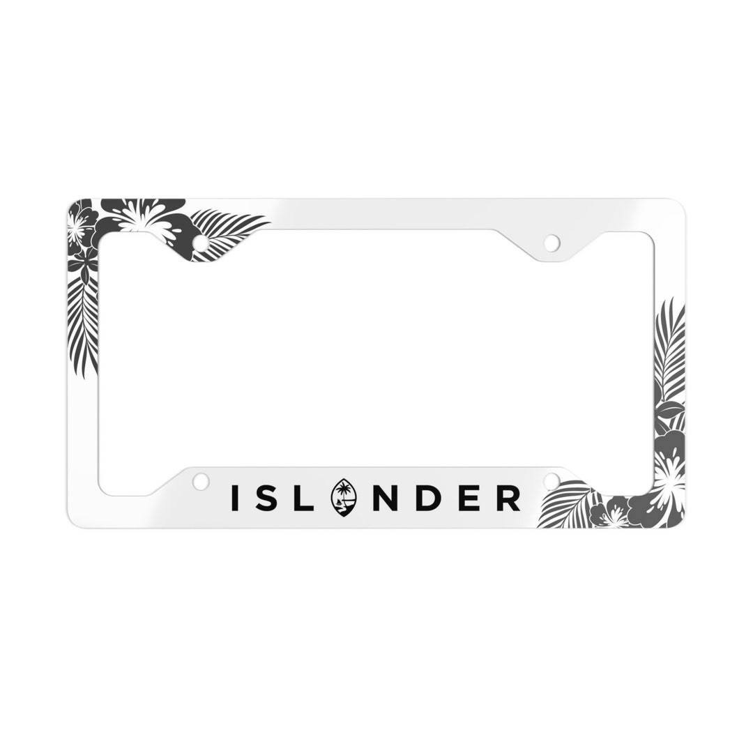 Islander Guam Tropical Hibiscus White Metal License Plate Frame - Etsy