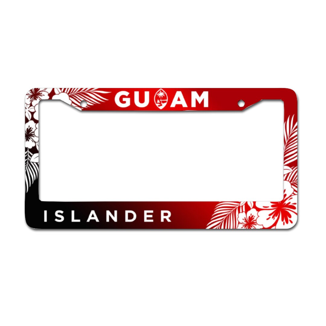 Islander Guam Tropical Hibiscus Red Aluminum License Plate Frame - Etsy