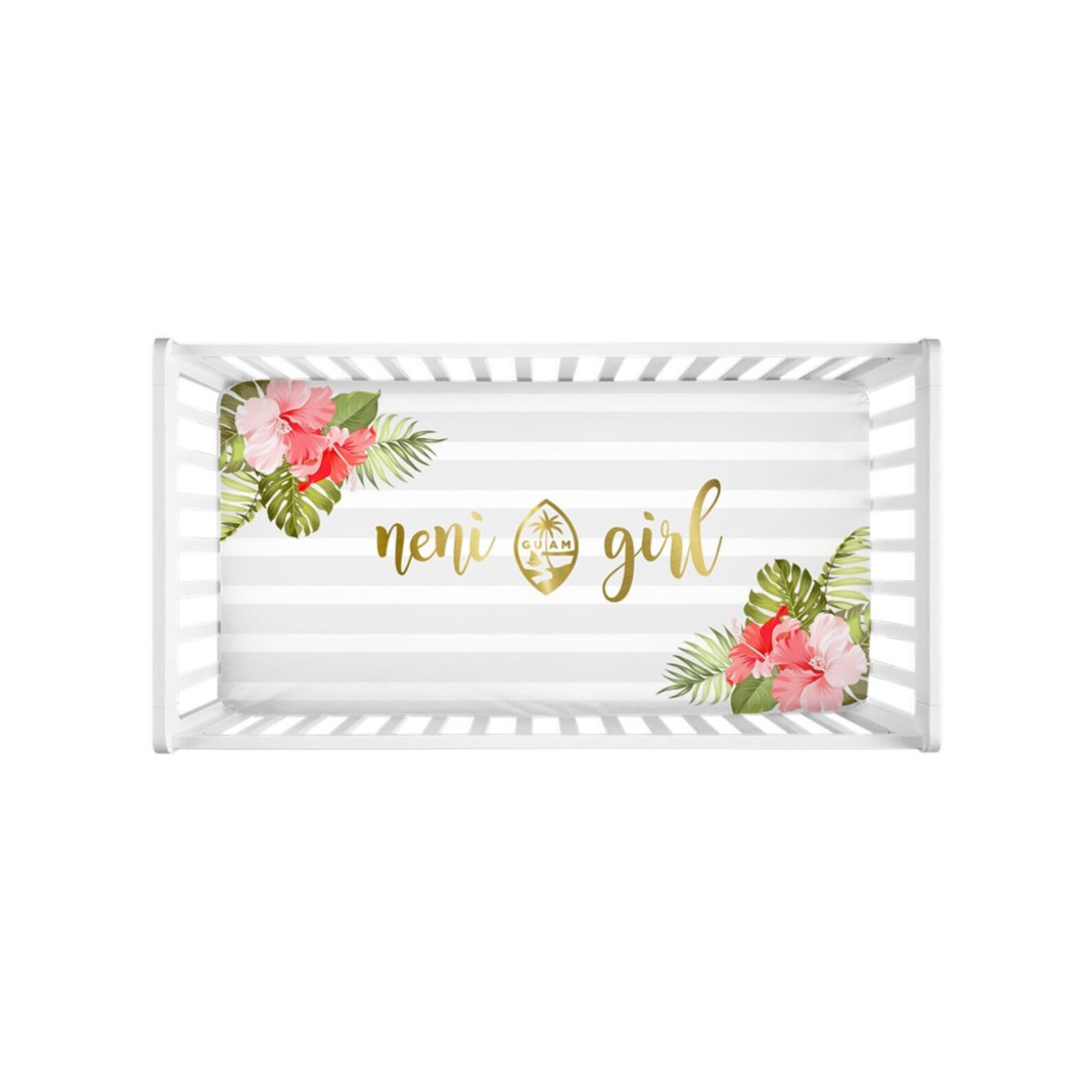 Neni Girl Hibiscus Guam Baby Crib Sheet - Etsy