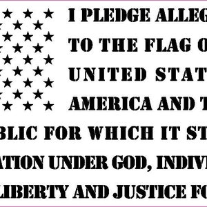 American Flag, Pledge of Allegiance Decal, 2nd Amendment, Pledge Decal ...