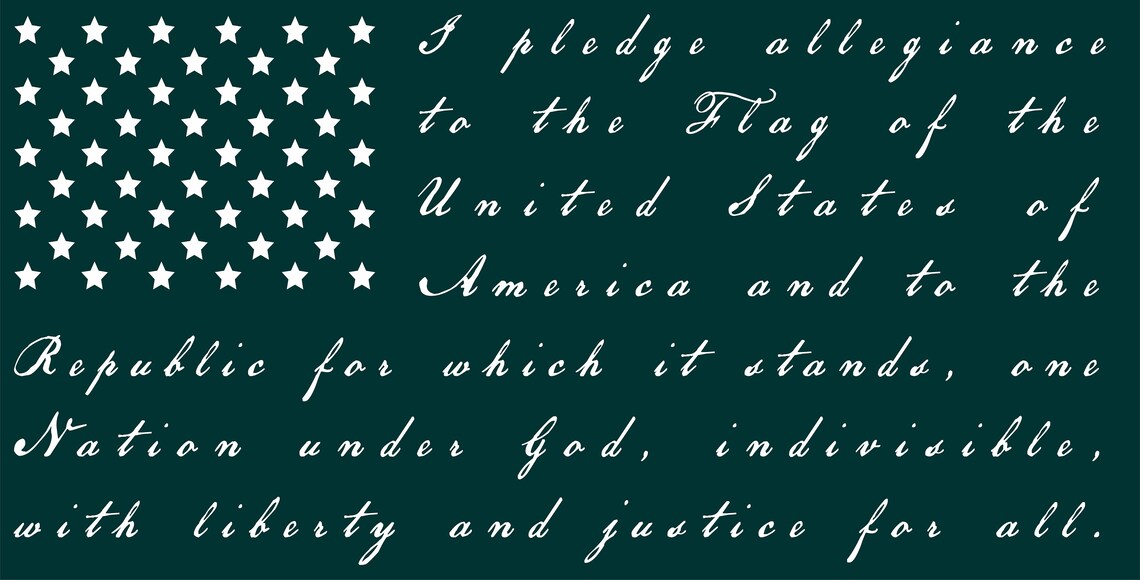 American Flag Pledge of Allegiance Pledge Sticker Flag | Etsy