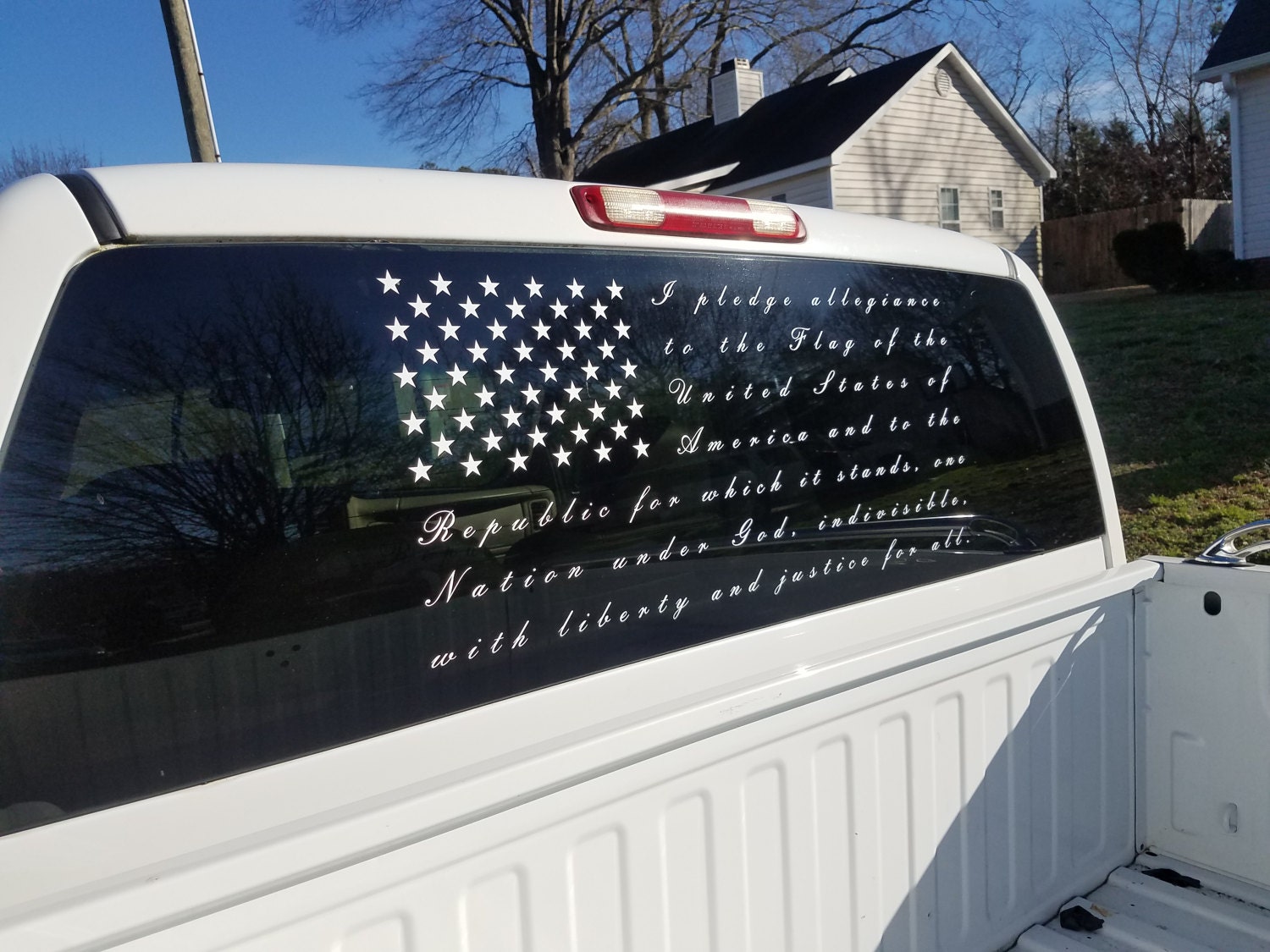 Pledge of Allegiance Decal American Flag Window Decal - Etsy