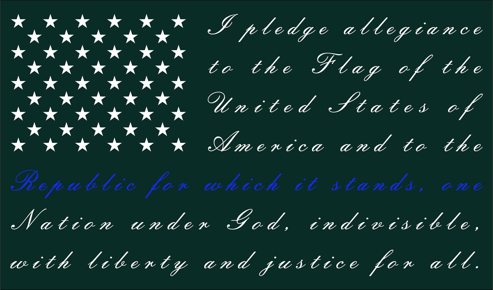 Pledge of Allegiance Decal American Flag Window Decal Blue - Etsy