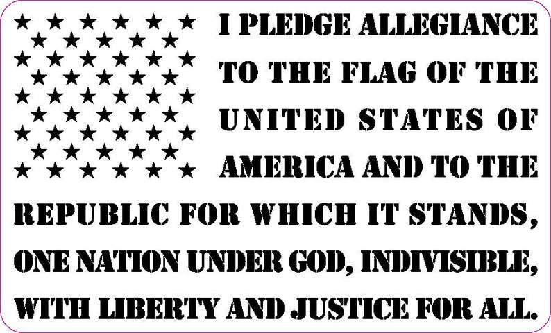 American Flag, Pledge of Allegiance Decal, 2nd Amendment, Pledge Decal ...