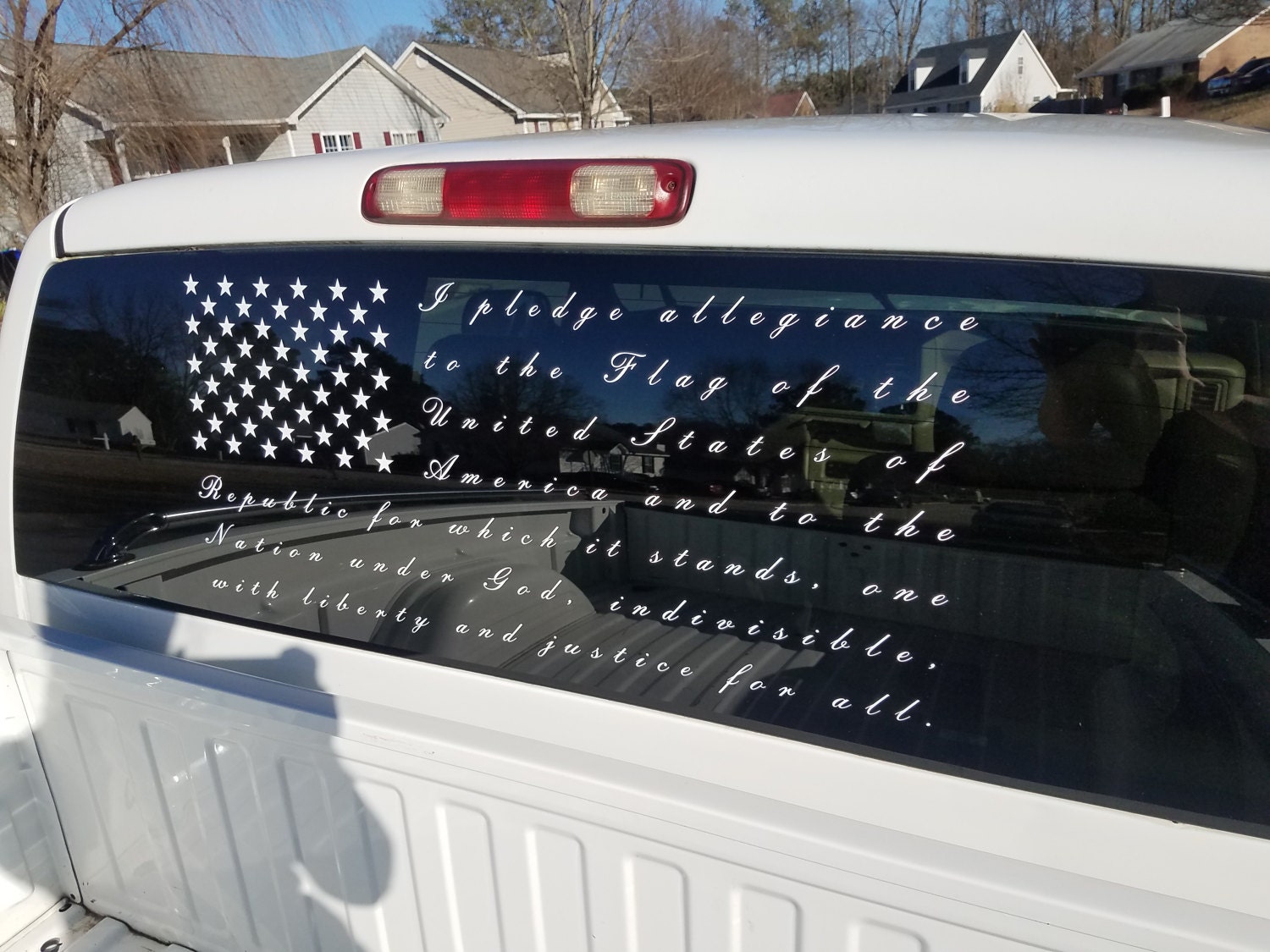 Pledge of Allegiance Decal American Flag Window Decal - Etsy