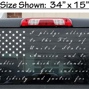 American Flag, Pledge of Allegiance, Pledge Sticker, Flag Decal ...