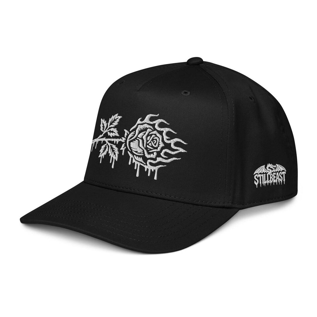 Rose Cap 3D Puff White Logo - Etsy