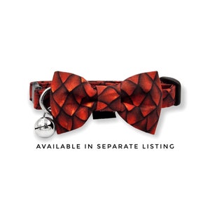 Dragon Scales Cat Collar/ Crimson and Fire Cryptids Collar for Cats ...