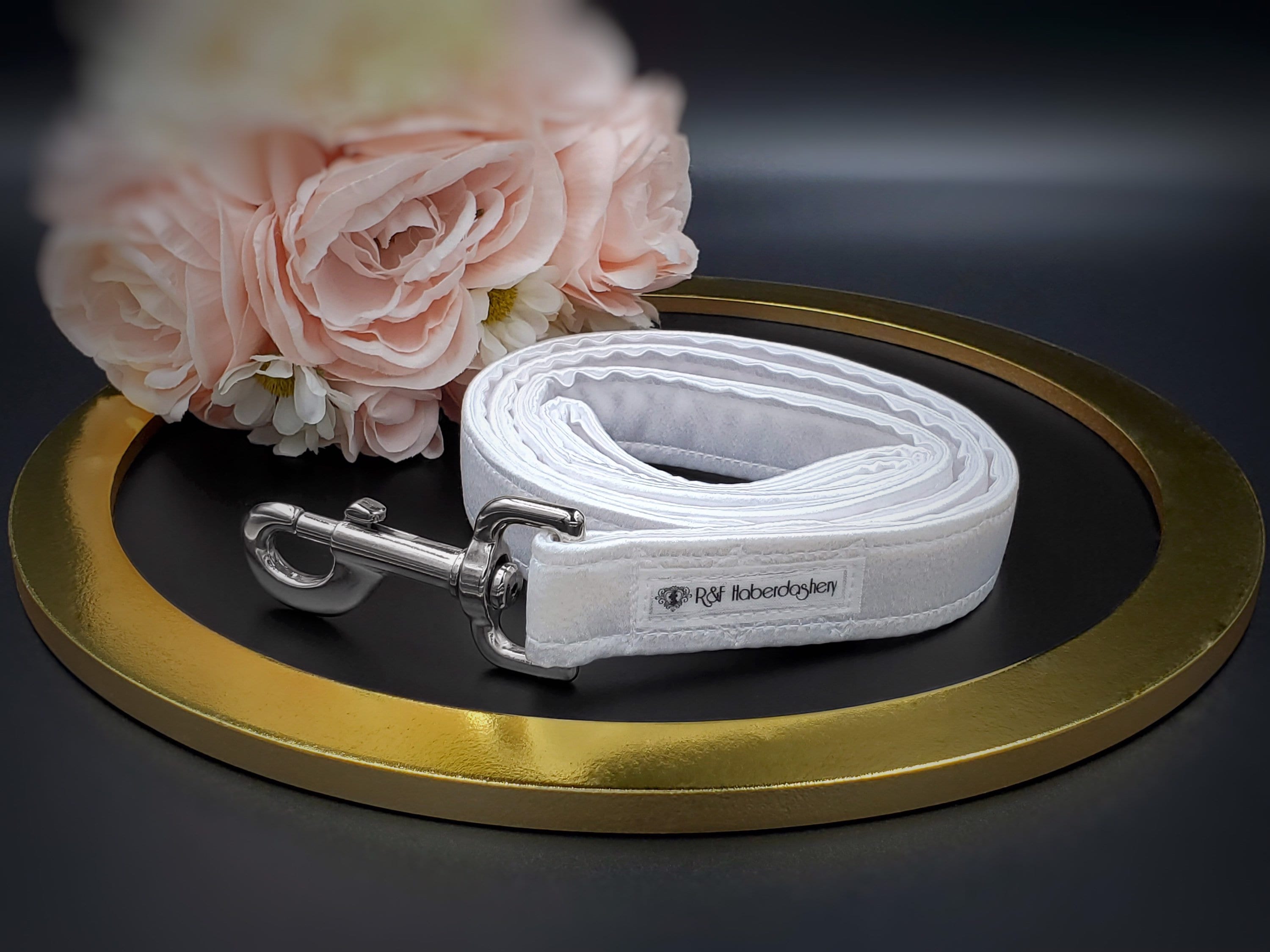 White Satin Dog Leash Wedding/ Classic White Dog Lead/ Dog - Etsy