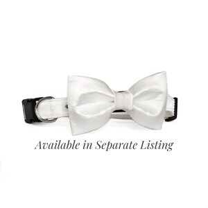 White Satin Dog Leash Wedding/ Classic White Dog Lead/ Dog Black Tie ...