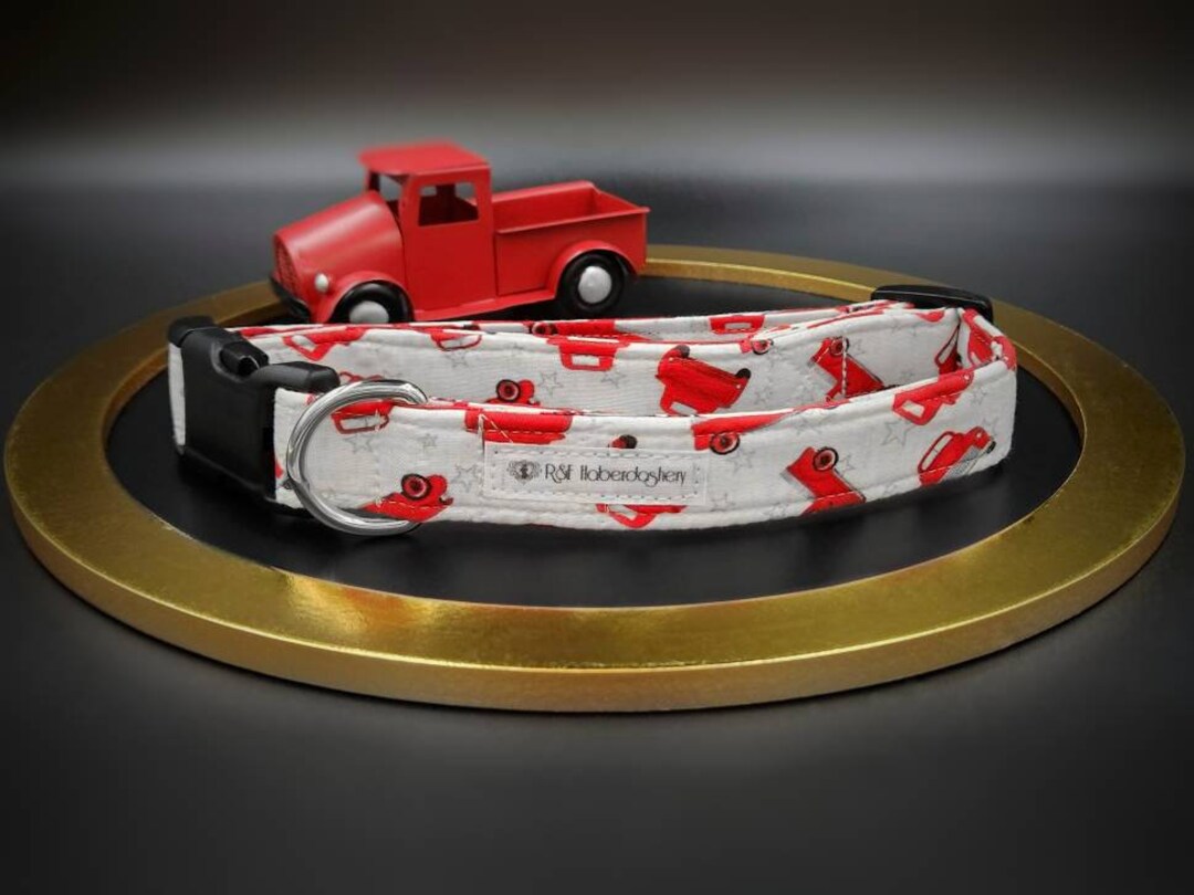 Red Truck Dog Collar Adjustable/ Vintage Pickup Collar/ Little Toy ...
