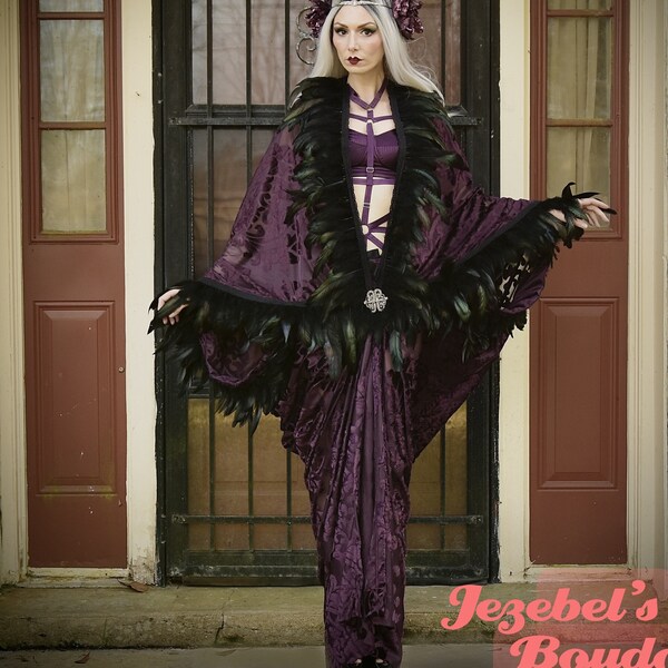 Majestic Baroque Robe, Bat Wing Romantic Burlesque Drag Queen Reveal ...