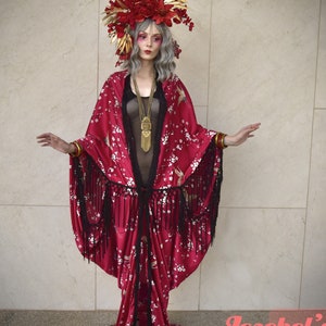 Majestic Baroque Robe, Bat Wing Romantic Burlesque Drag Queen Reveal ...