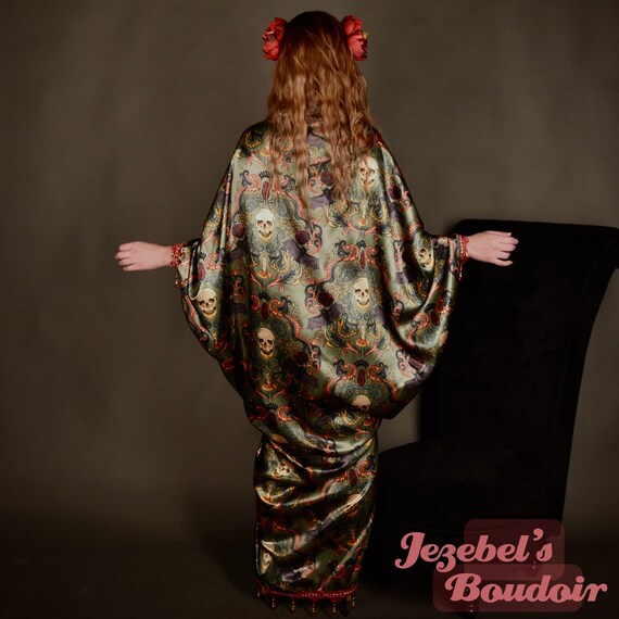 Vampire Bat Wing Wrap Gothic Skull Costume Beaded Fringe WGT - Etsy