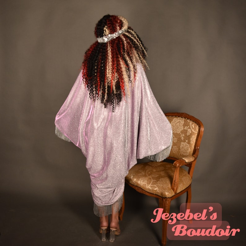 Lavender Lilac Fringe Bat Wing Wrap Fortune Teller Metallic - Etsy