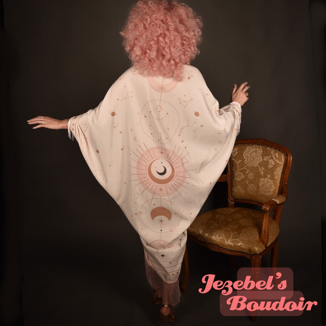 Pastel Witch Moon Star Fringe Kimono Fortune Teller Oracle Costume ...
