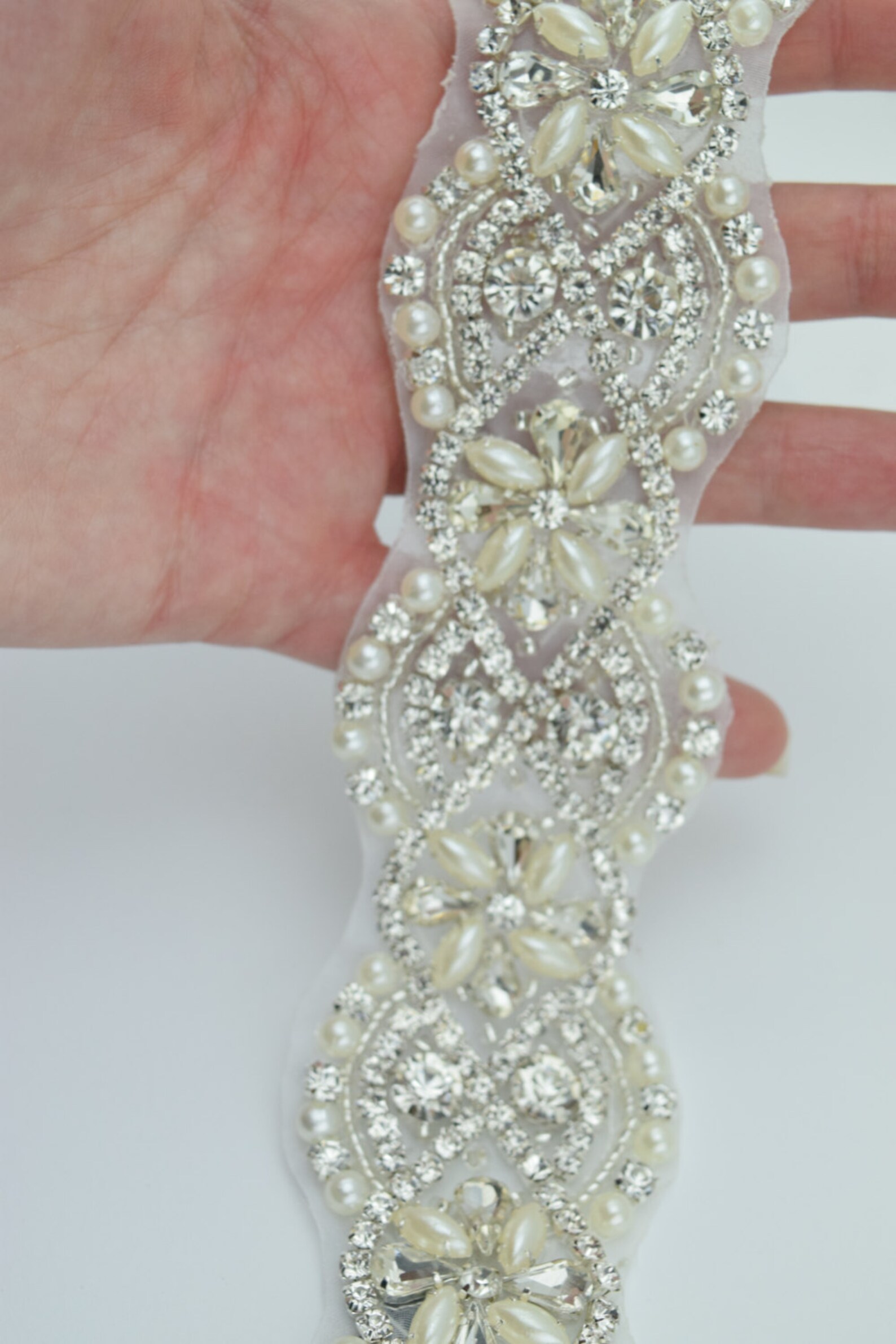 Crystal Rhinestone and Pearl Trim by the Yard wholesale - Etsy