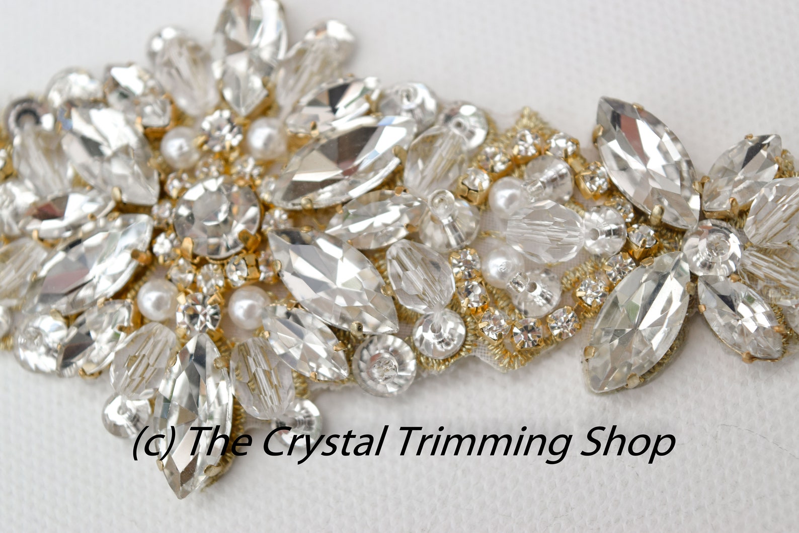 Rhinestone Applique Beaded Crystal Applique Trim Rhinestone - Etsy