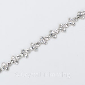 Crystal Rhinestone Trim by the Yard Leaf Vine Design- Wholesale Bridal ...