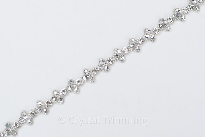 Crystal Rhinestone Trim by the Yard Leaf Vine Design | Etsy