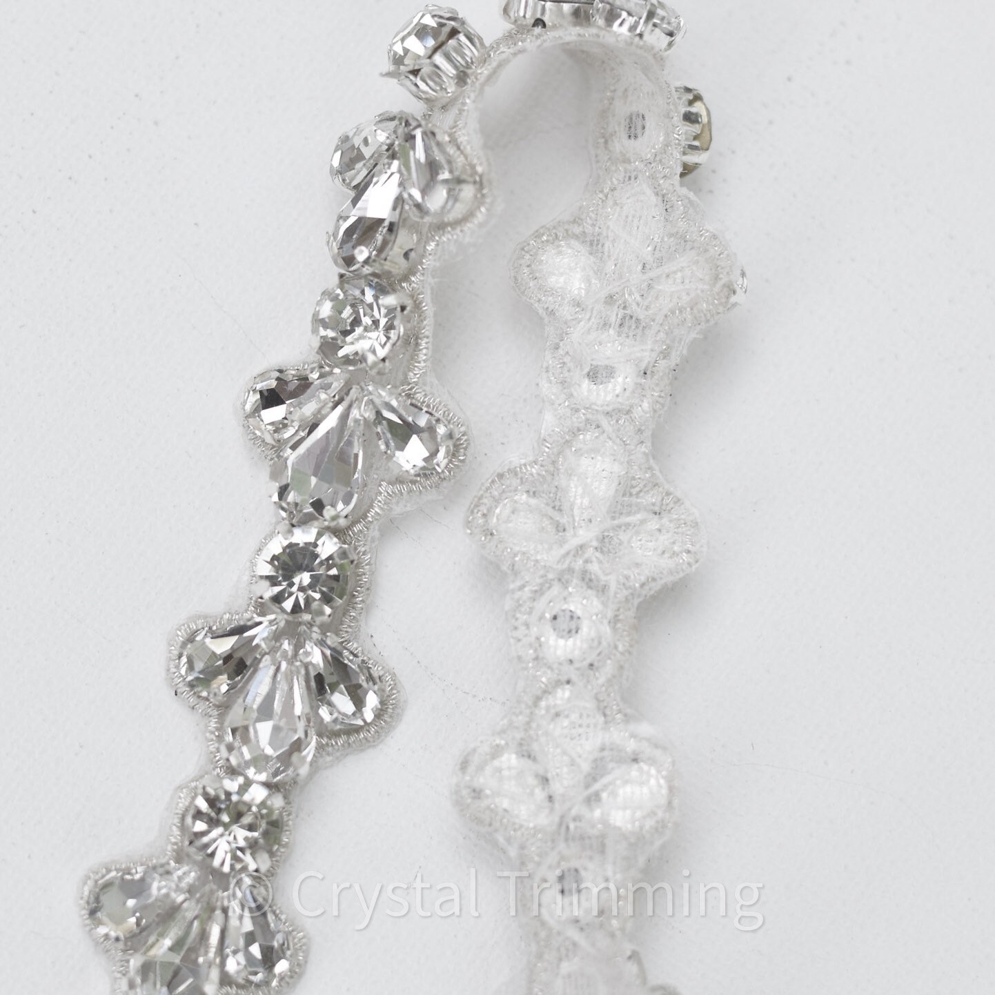 Crystal Rhinestone Trim by the Yard Leaf Vine Design | Etsy