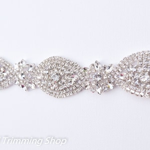 Crystal Rhinestone Trim by the Yard - Wholesale Bridal Trim - Thick ...