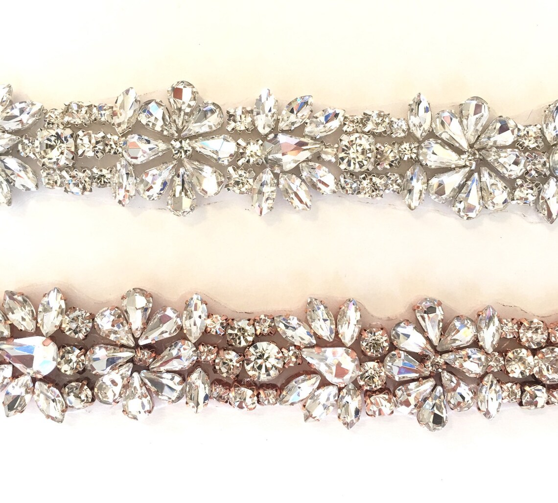 Crystal Rhinestone Trim by the Yard-wholesale Rose Gold Bridal - Etsy