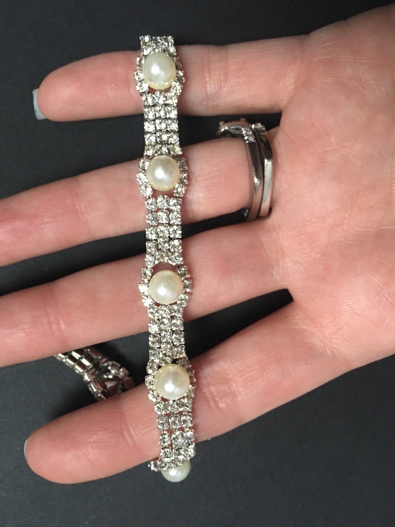 Crystal Pearl Rhinestone Trim by the Yard Wholesale Bridal - Etsy