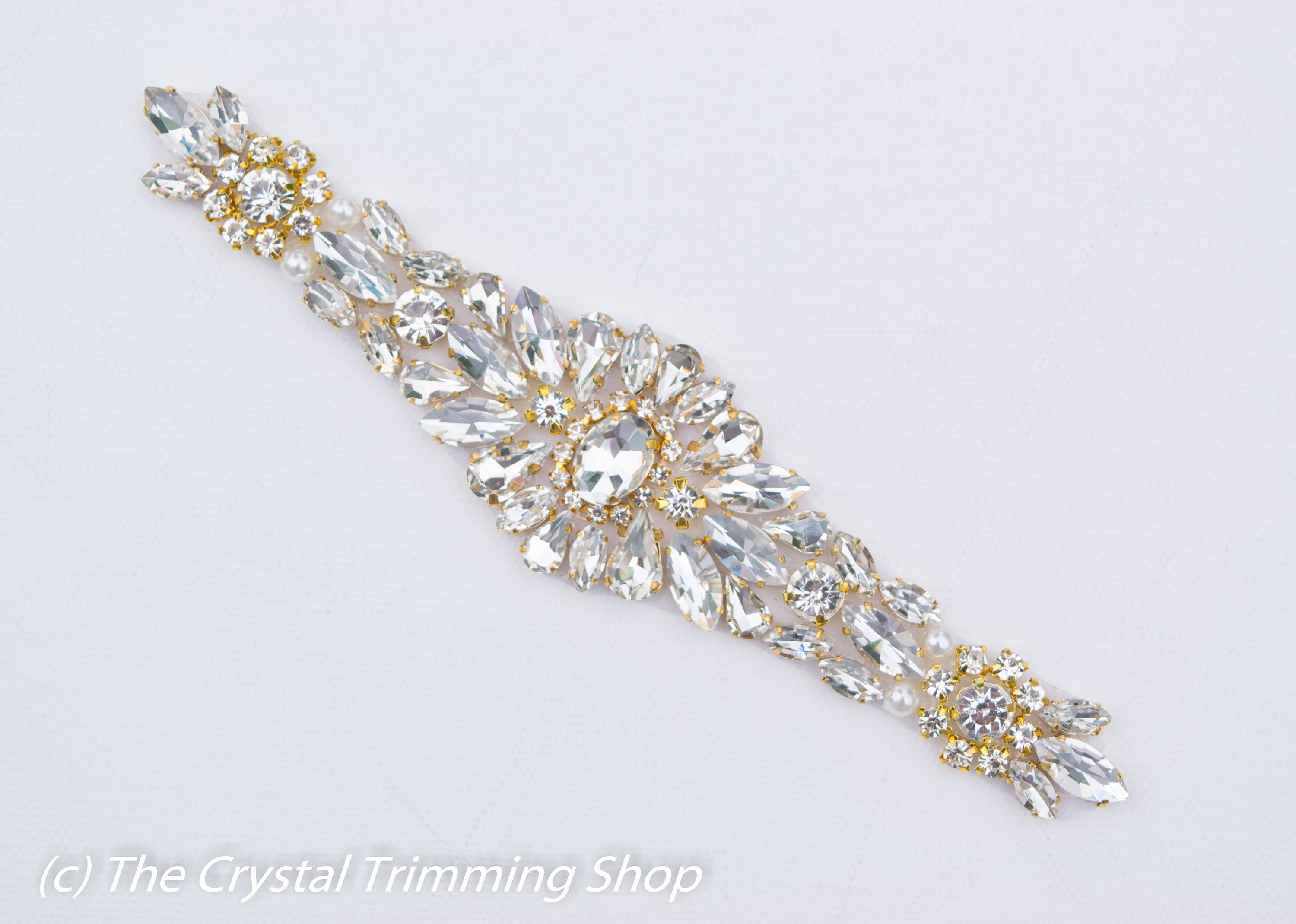 7 Small Crystal Rose Gold Rhinestone Applique DIY Baby | Etsy