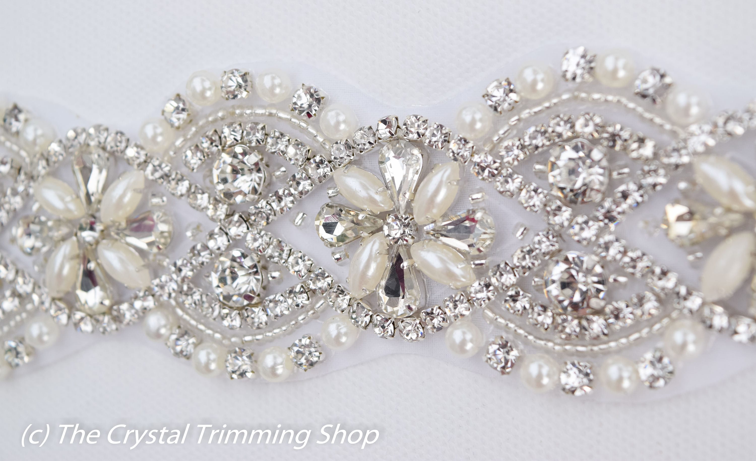 Crystal Rhinestone and Pearl Trim by the Yard wholesale - Etsy